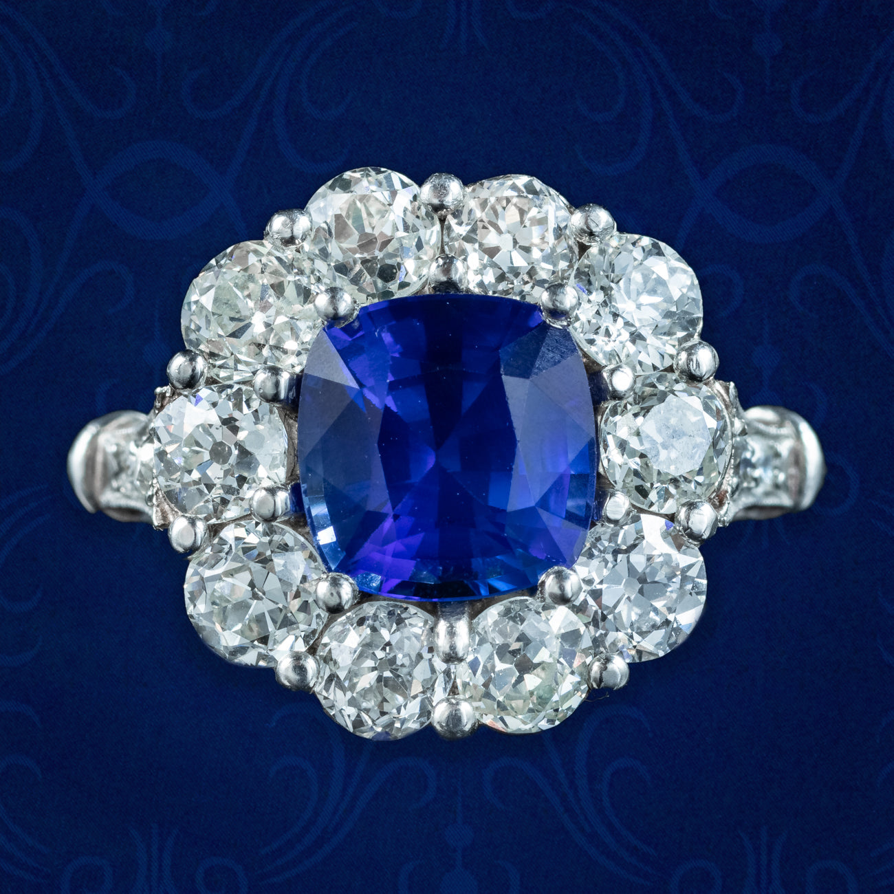 Edwardian Sapphire Cluster Rings Collection – Laurelle Antique Jewellery