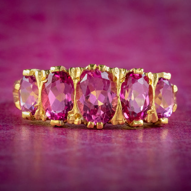 Victorian Topaz Five Stone Rings | Laurelle Antique Jewellery