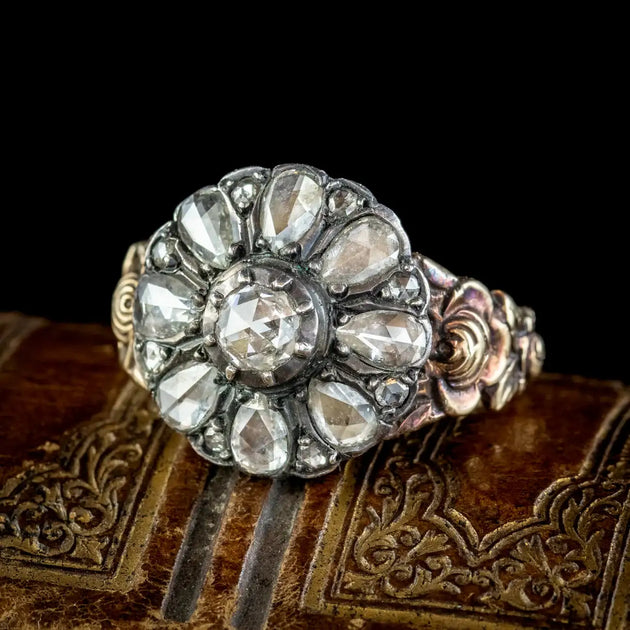 Georgian Diamond Cluster Ring Collection – Laurelle Antique Jewellery