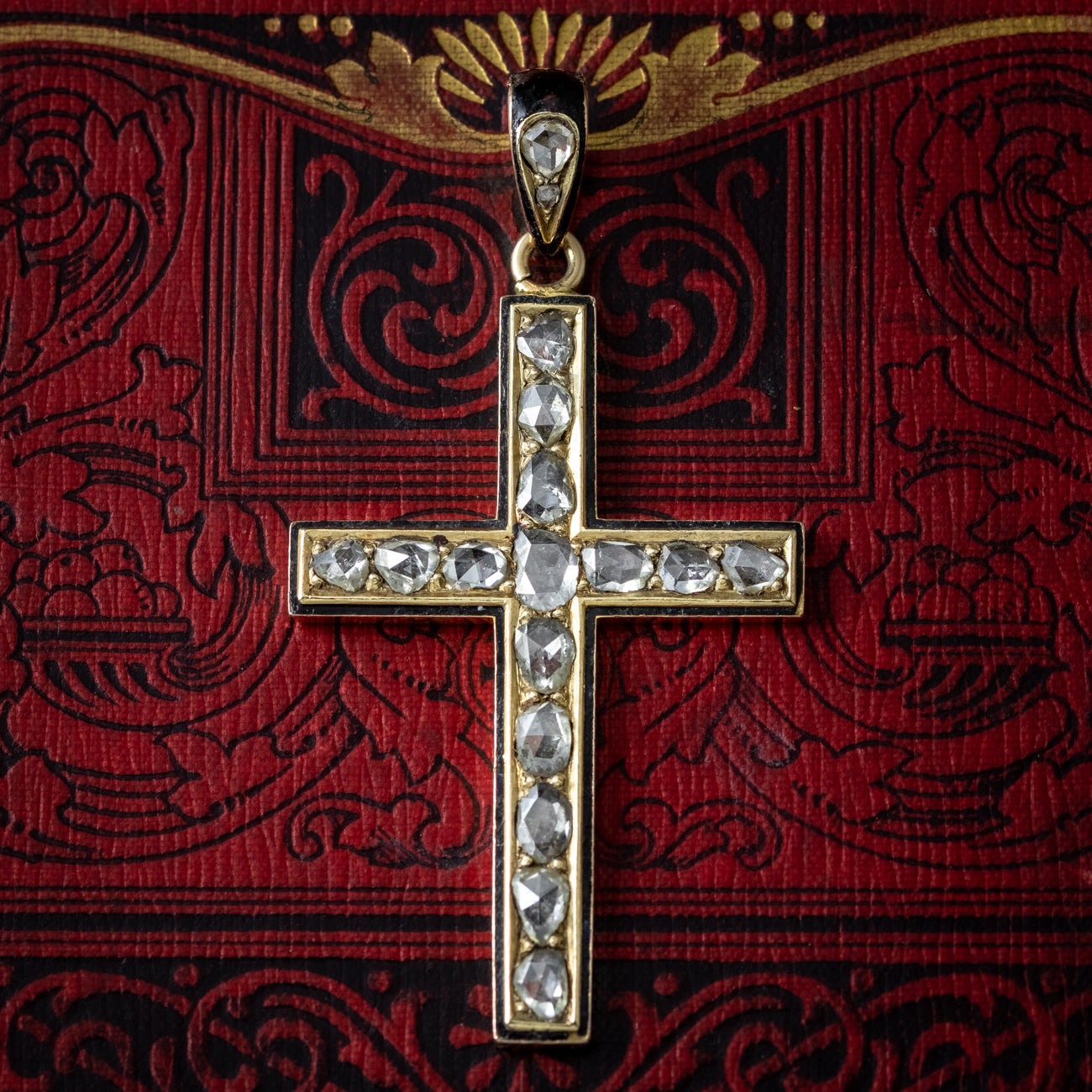 Victorian Diamond Cross Pendant – Laurelle Antique Jewellery