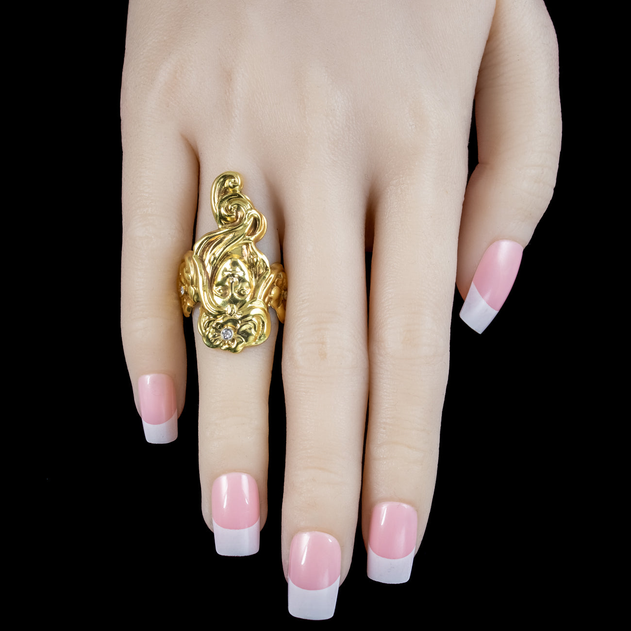 Antique Edwardian Art Nouveau Diamond Nymph Maiden Ring – Laurelle ...