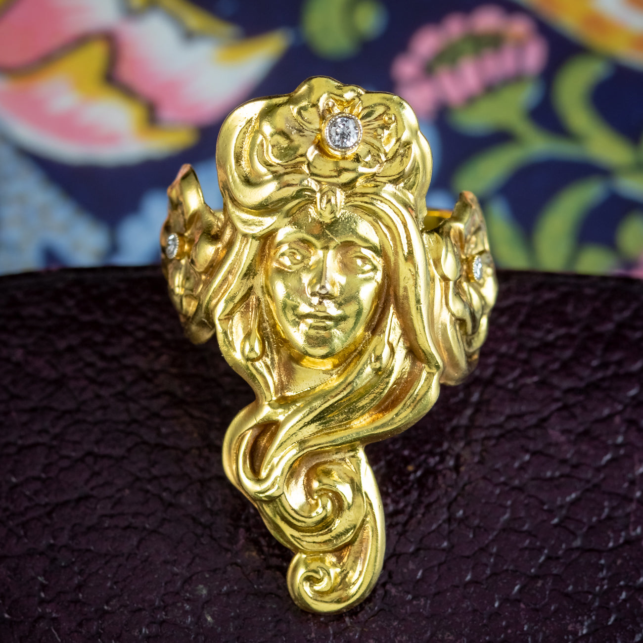 Antique Edwardian Art Nouveau Diamond Nymph Maiden Ring – Laurelle ...