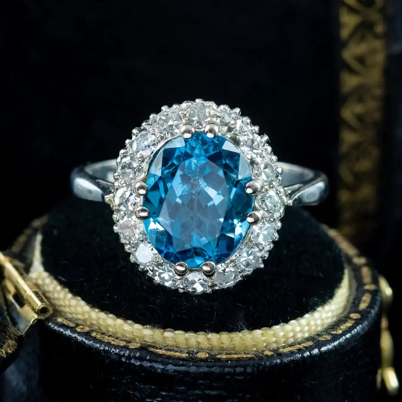 Edwardian Zircon Diamond Cluster Ring | – Laurelle Antique Jewellery