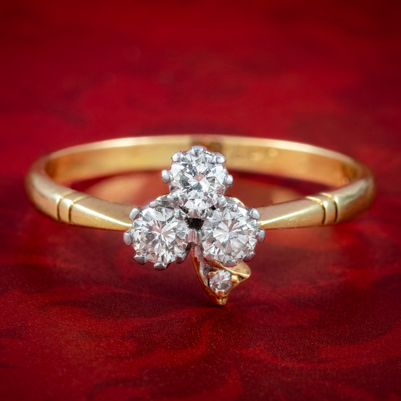 Antique Edwardian Diamond Trefoil Clover Ring 0.55ct Total – Laurelle ...