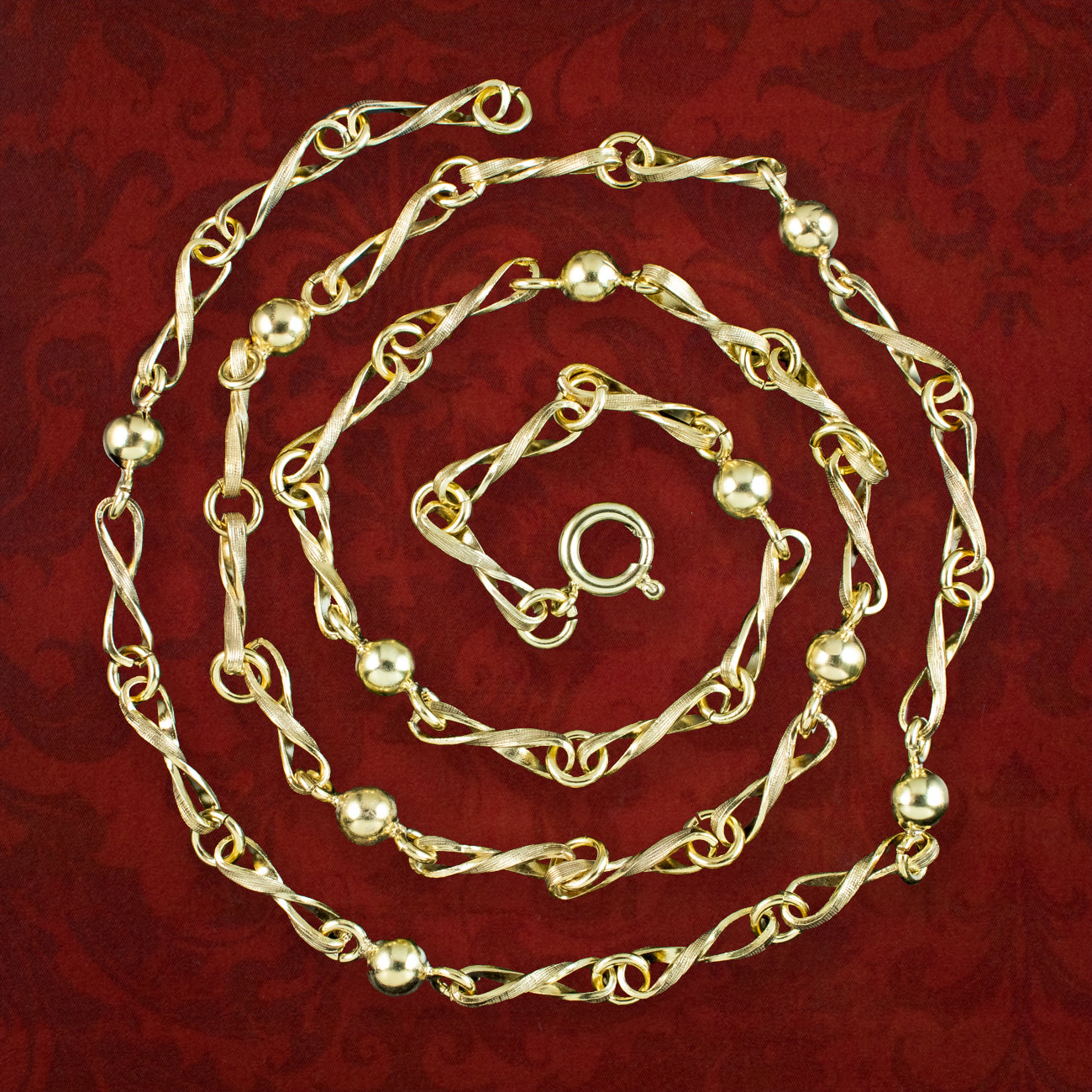 Edwardian Silver Gold Gilt Chain | – Laurelle Antique Jewellery