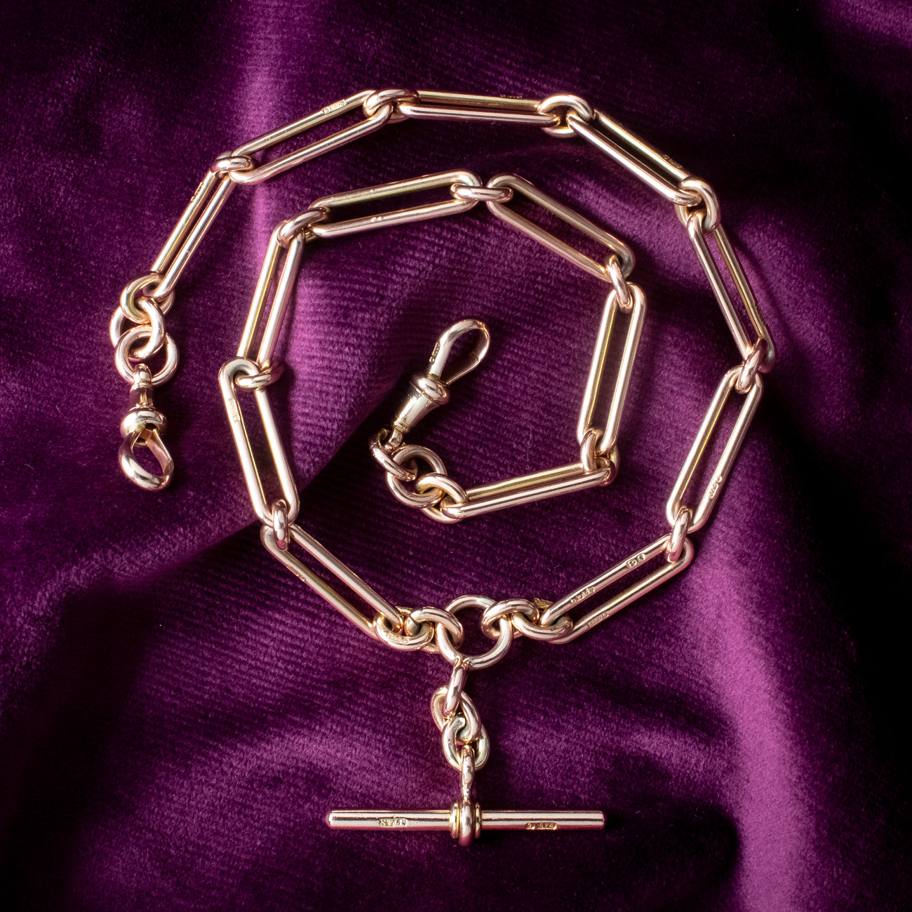 Edwardian 9ct Gold Albert Chain | – Laurelle Antique Jewellery