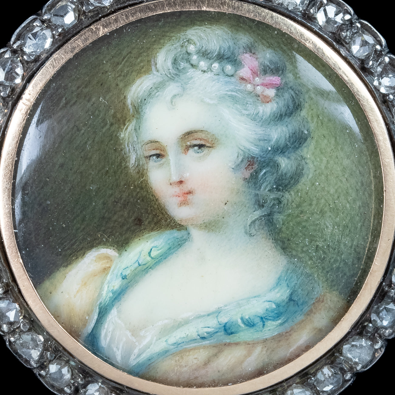 Georgian Diamond Portrait Brooch | – Laurelle Antique Jewellery