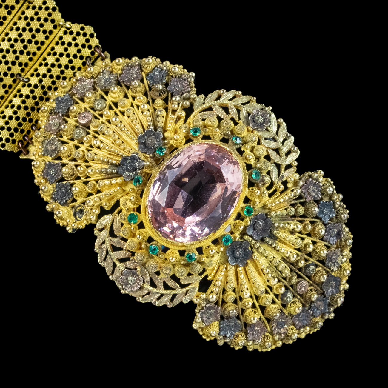 Antique Georgian Collar Bracelet Set Pink Paste | Laurelle – Laurelle ...