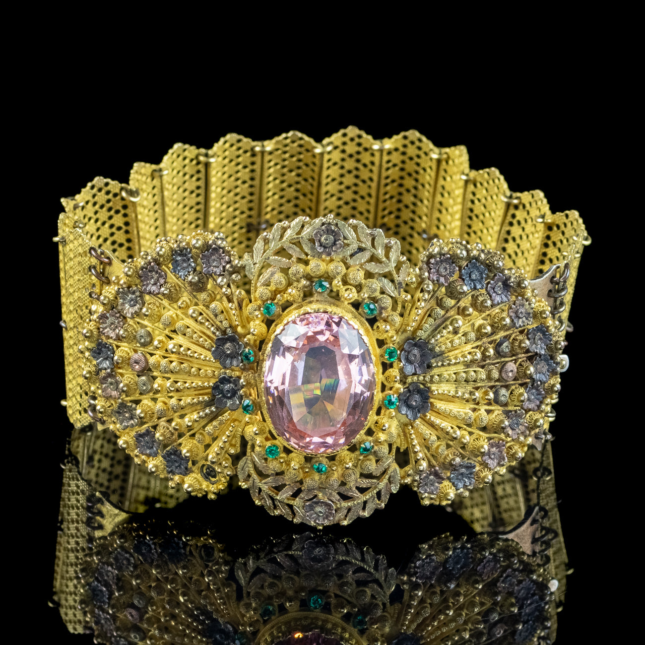 Antique Georgian Collar Bracelet Set Pink Paste | Laurelle – Laurelle ...