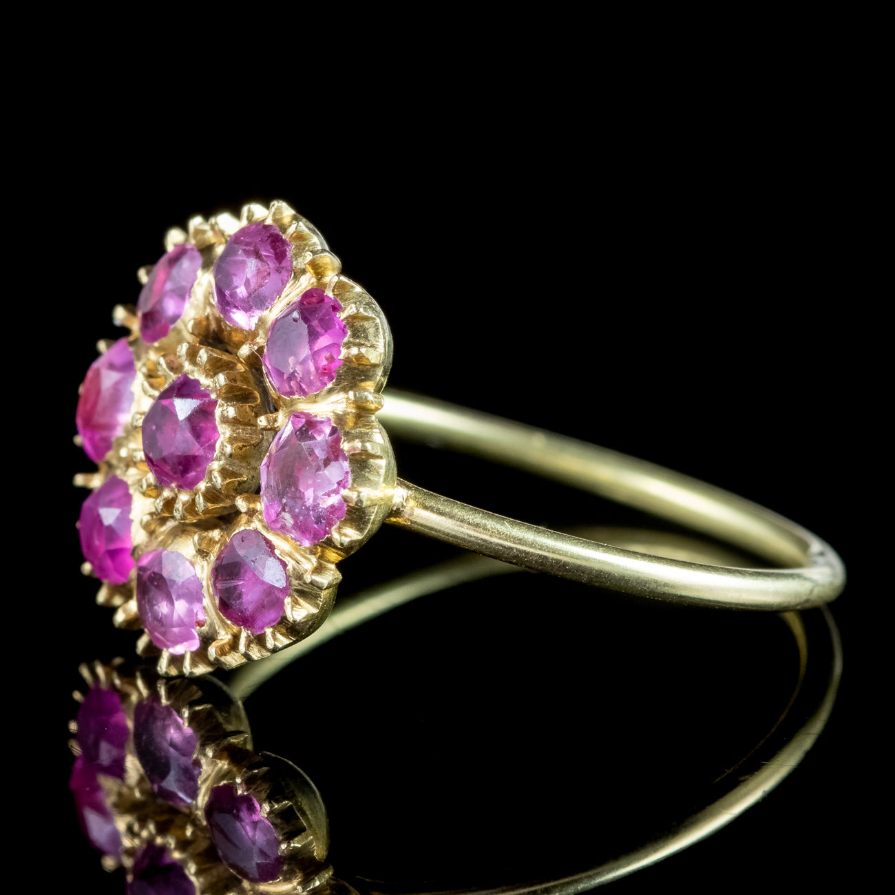 Georgian Ruby Cluster Ring | – Laurelle Antique Jewellery