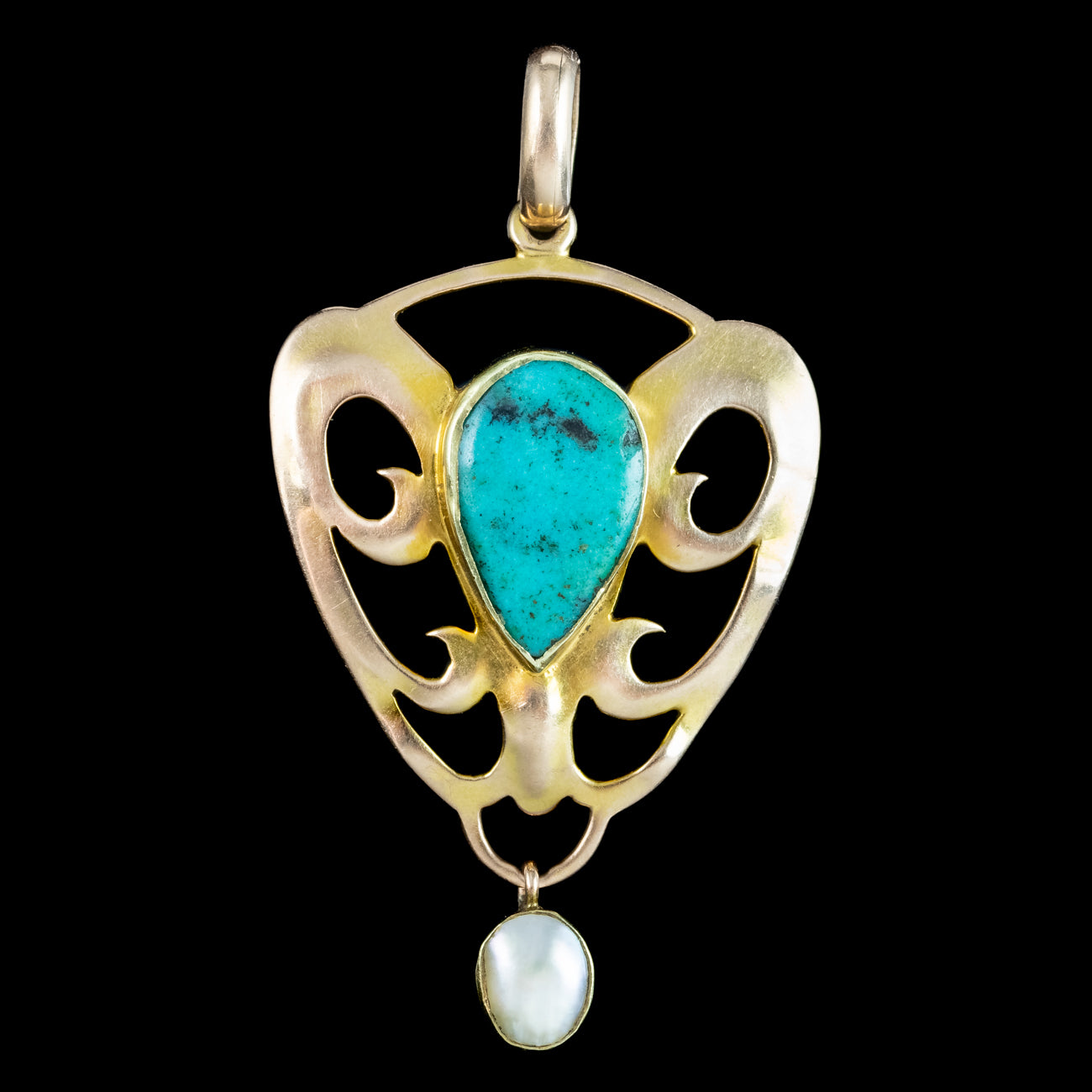 Victorian Turquoise Pearl Pendant | – Laurelle Antique Jewellery