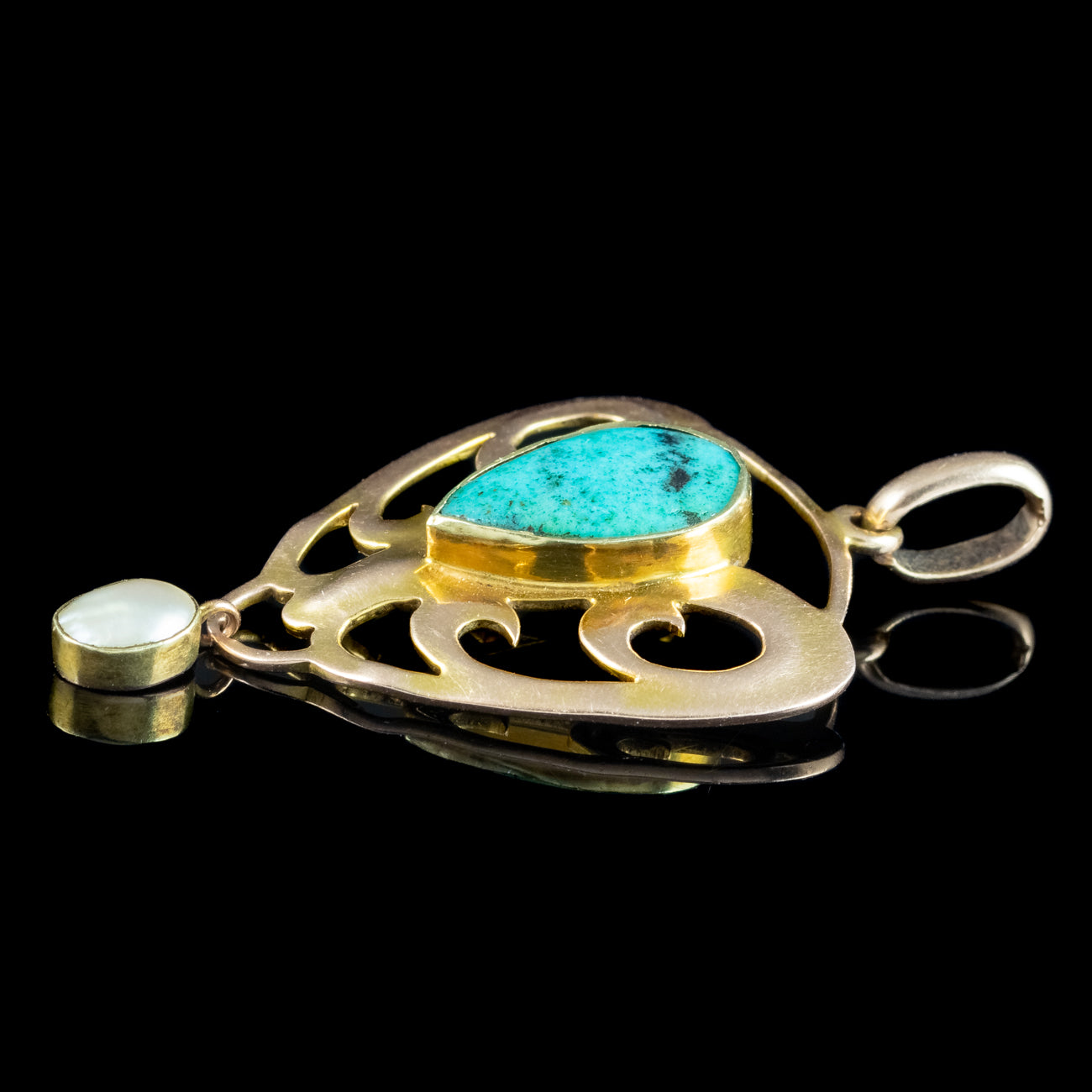 Victorian Turquoise Pearl Pendant | – Laurelle Antique Jewellery