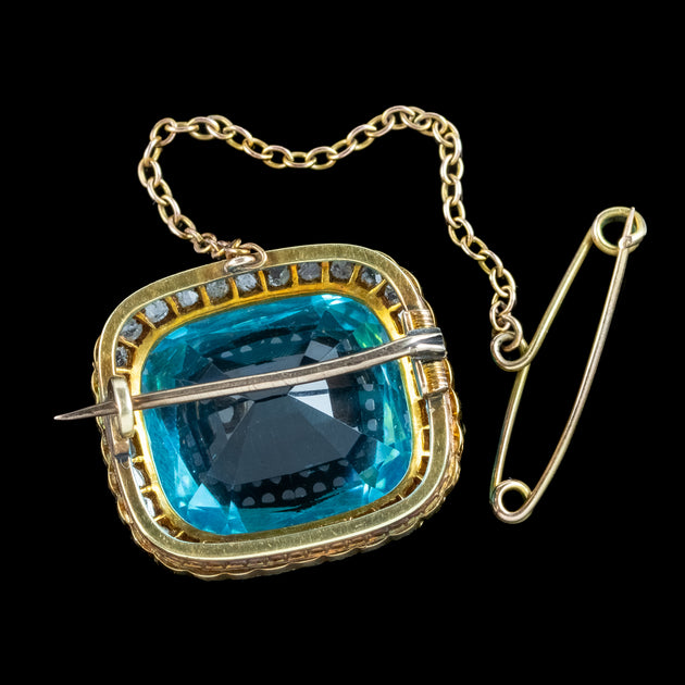 Victorian Brooch Blue Paste Diamond | Laurelle – Laurelle Antique Jewellery