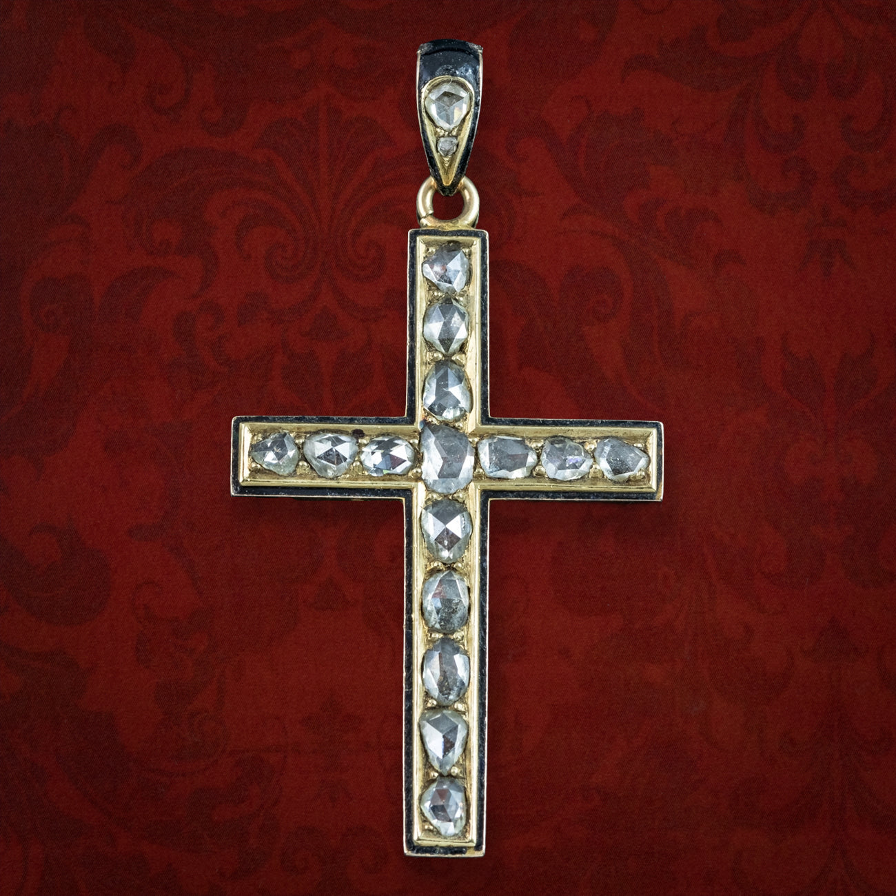 Victorian Diamond Cross Pendant – Laurelle Antique Jewellery