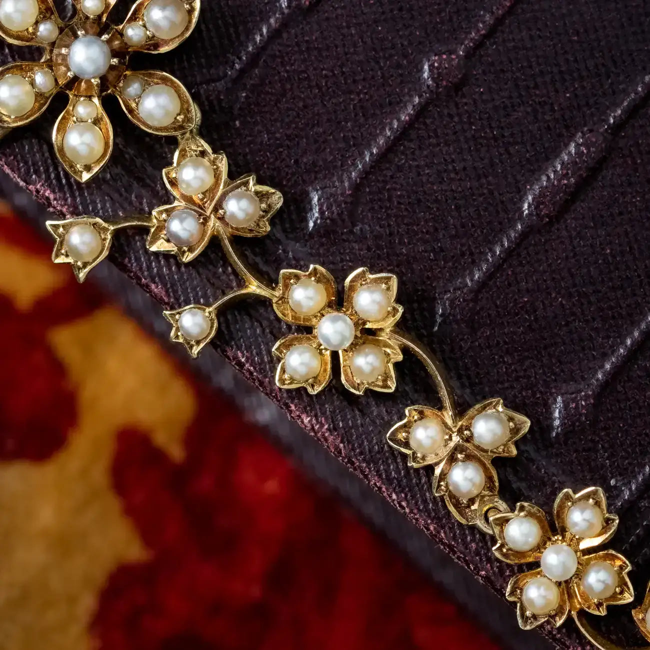 Victorian Pearl Flower Pendant Necklace | – Laurelle Antique Jewellery