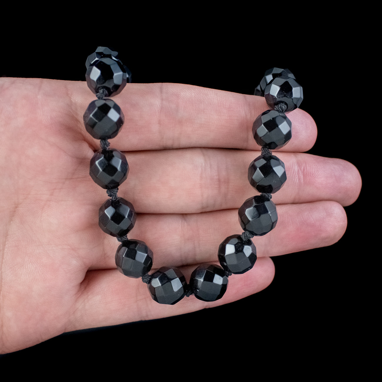 Antique Victorian French Jet Opera Bead Necklace – Laurelle Antique ...