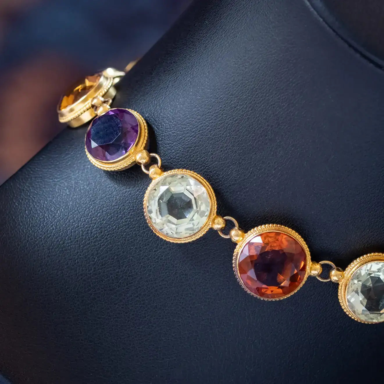 Victorian Harlequin Gemstone Necklace | – Laurelle Antique Jewellery