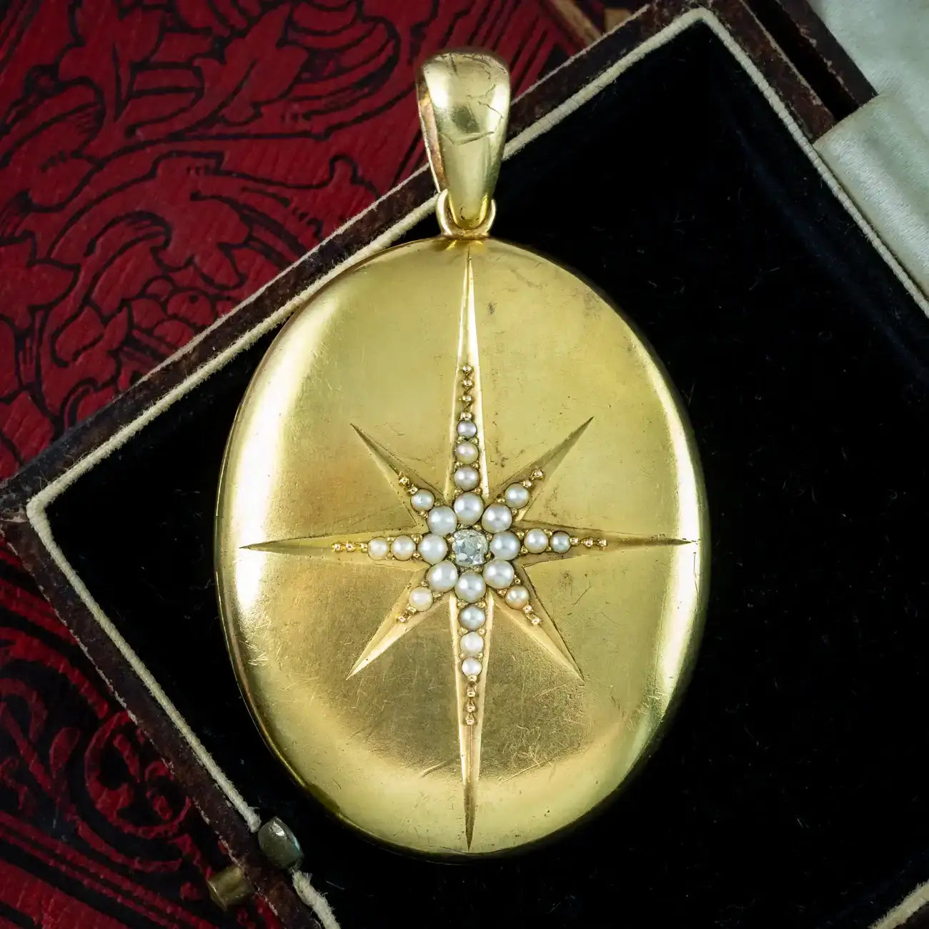 Victorian Pearl Star Locket | – Laurelle Antique Jewellery