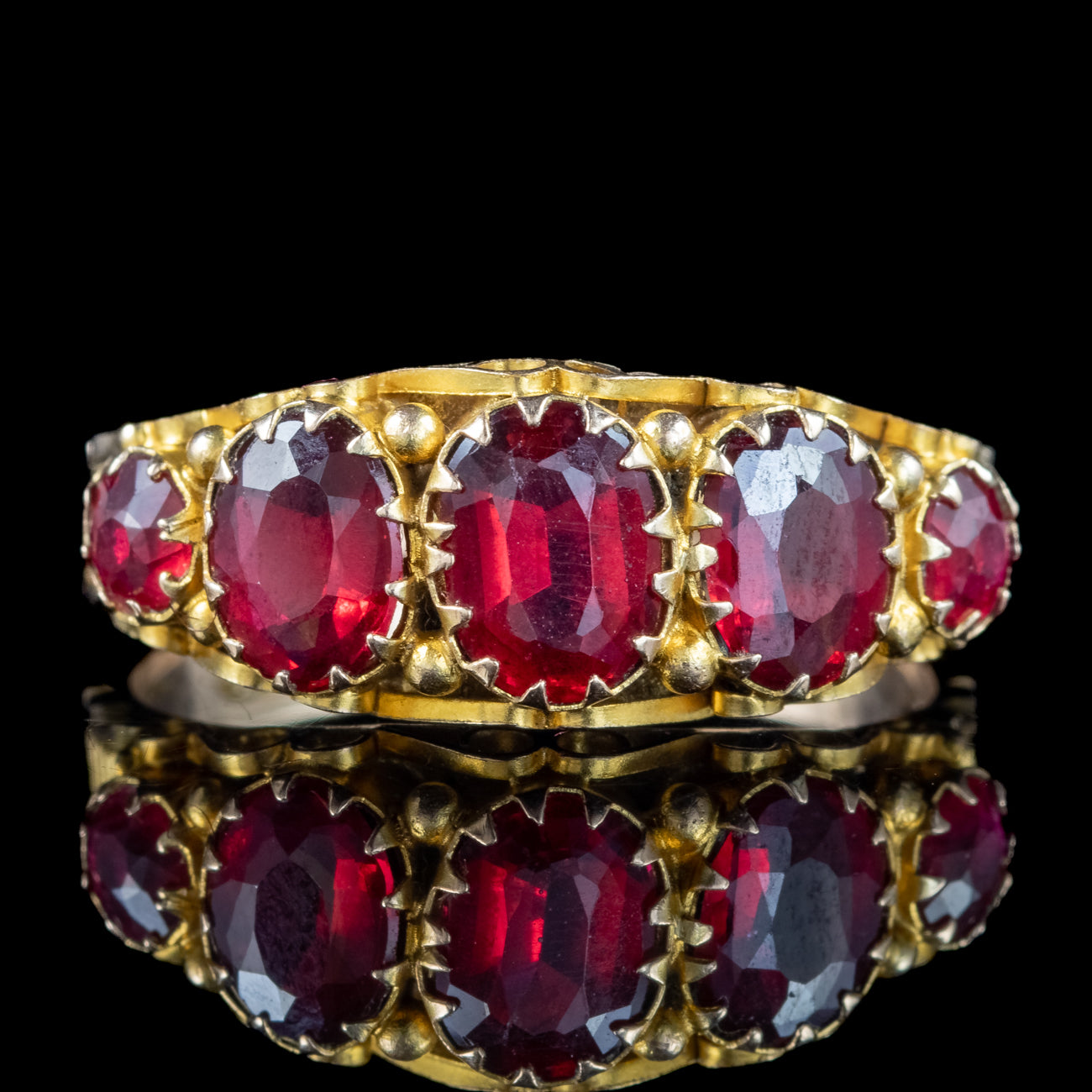 Antique Victorian Red Quartz Ring Dated 1894 – Laurelle Antique Jewellery