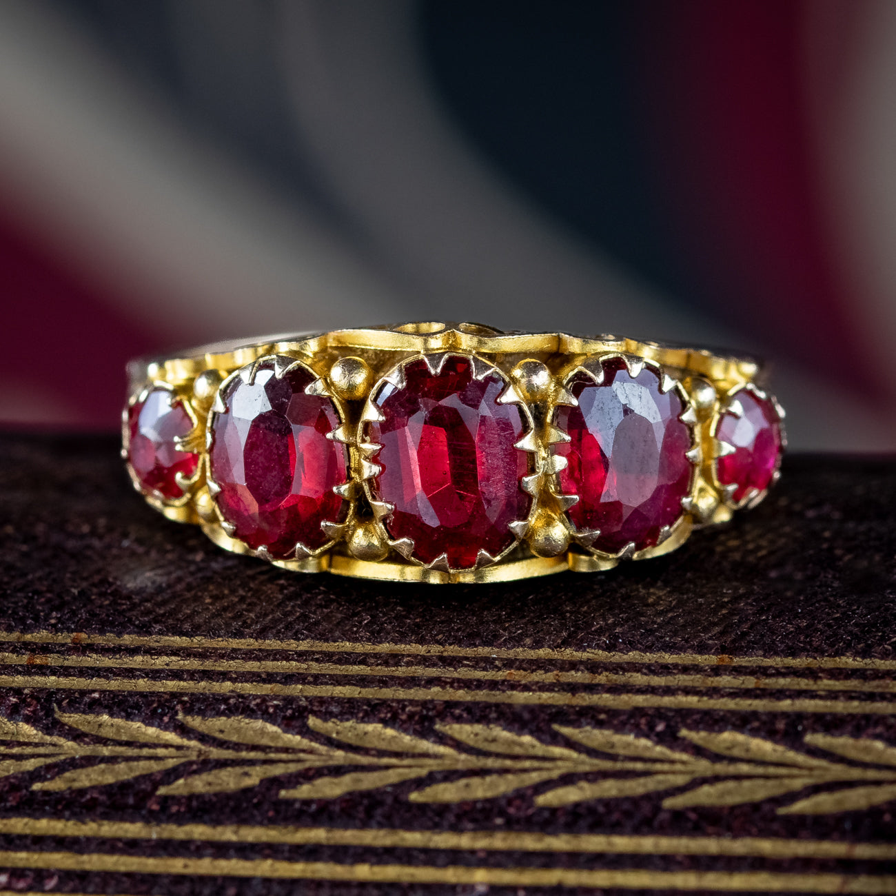 Antique Victorian Red Quartz Ring Dated 1894 – Laurelle Antique Jewellery