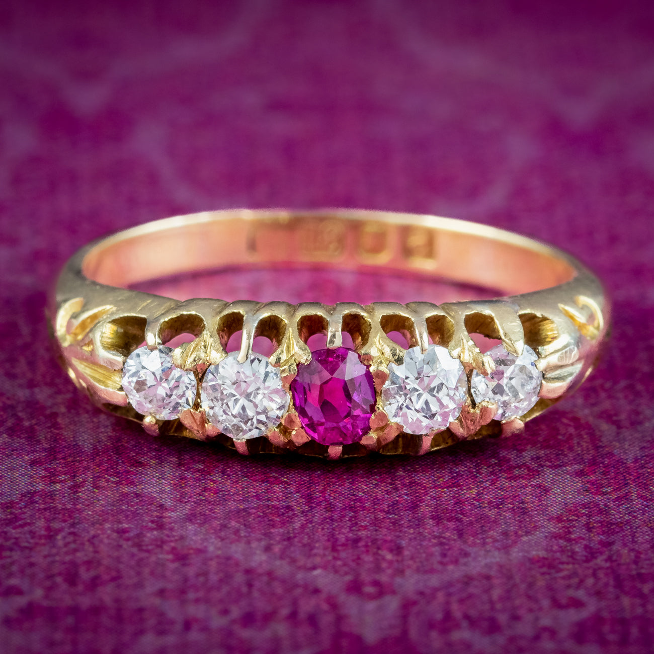 Victorian Ruby Diamond Ring | – Laurelle Antique Jewellery