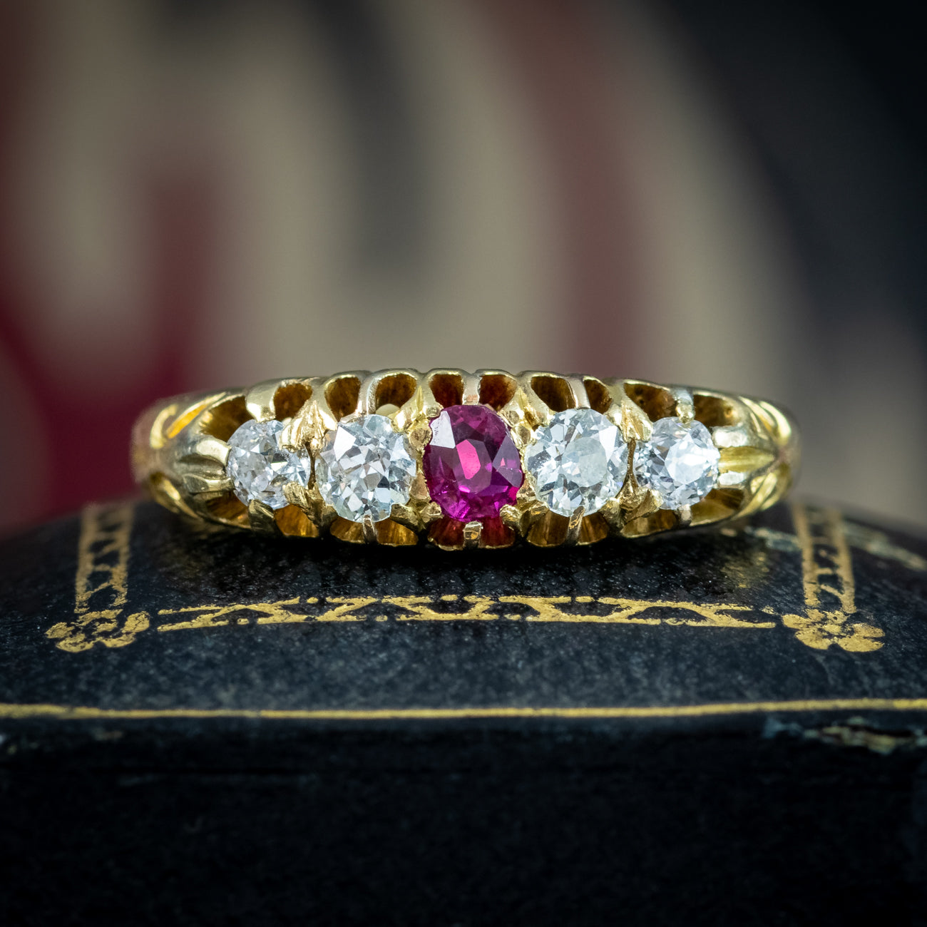 Victorian Ruby Diamond Ring | – Laurelle Antique Jewellery