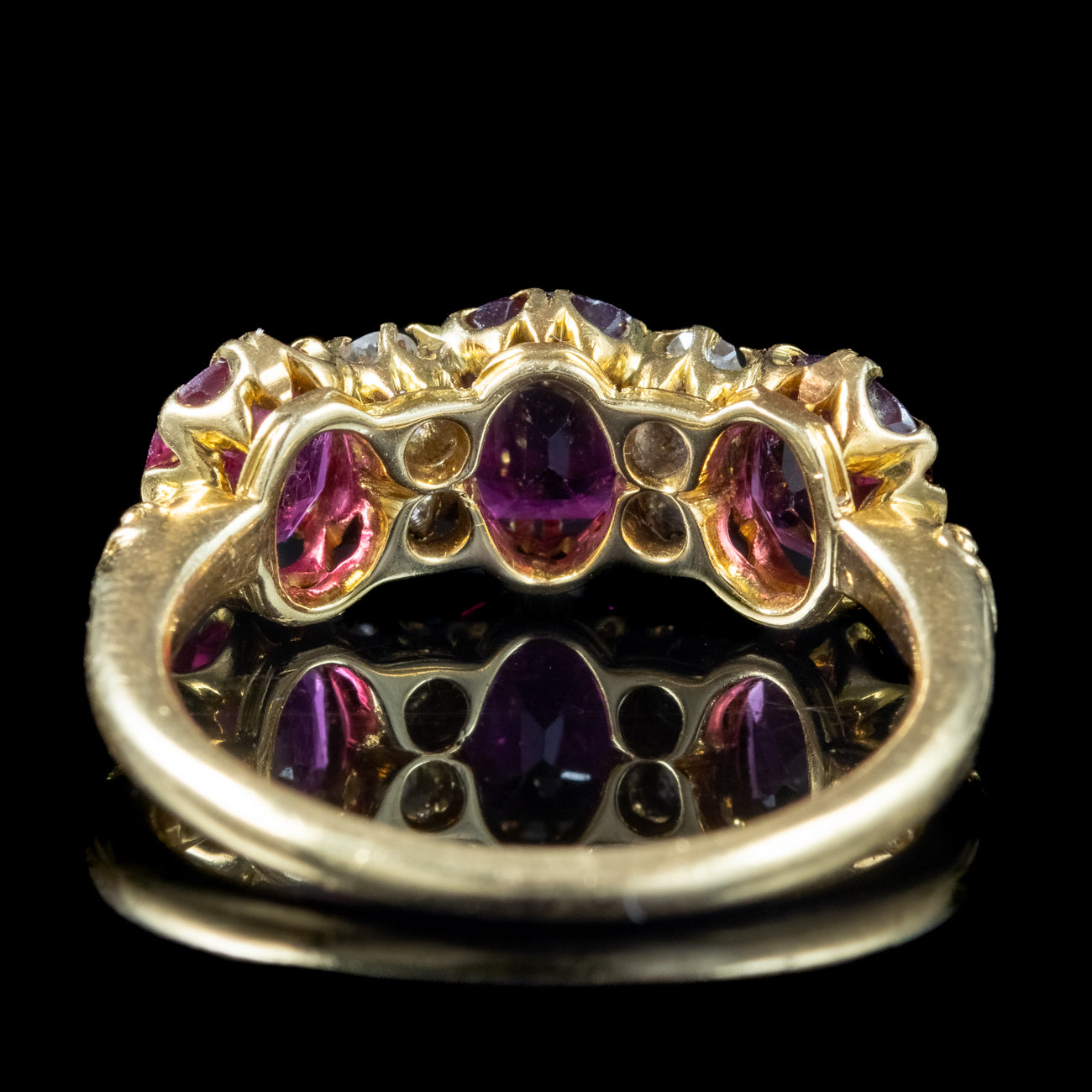 Antique Victorian Ruby Diamond Ring 2.2ct Of Ruby With Cert – Laurelle ...