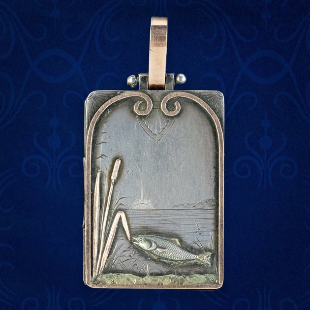Antique Victorian Silver Fish Locket Pendant Circa 1880 – Laurelle ...