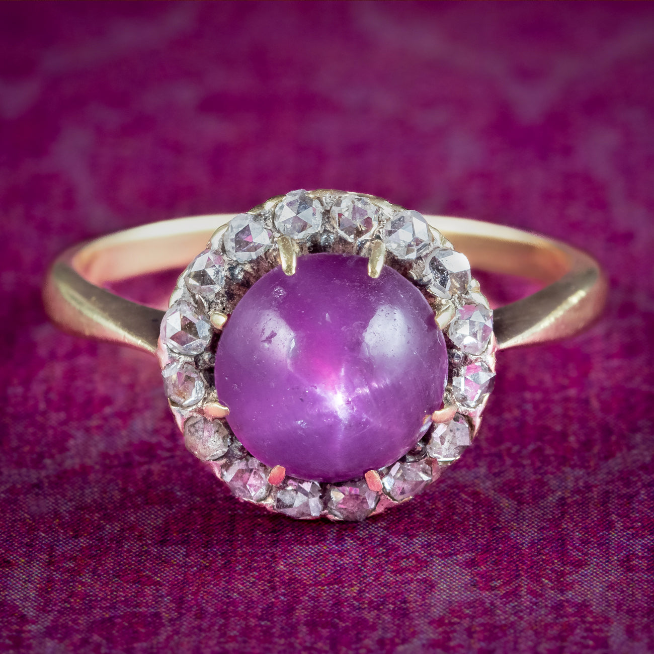 Victorian Star Ruby Diamond Ring | – Laurelle Antique Jewellery