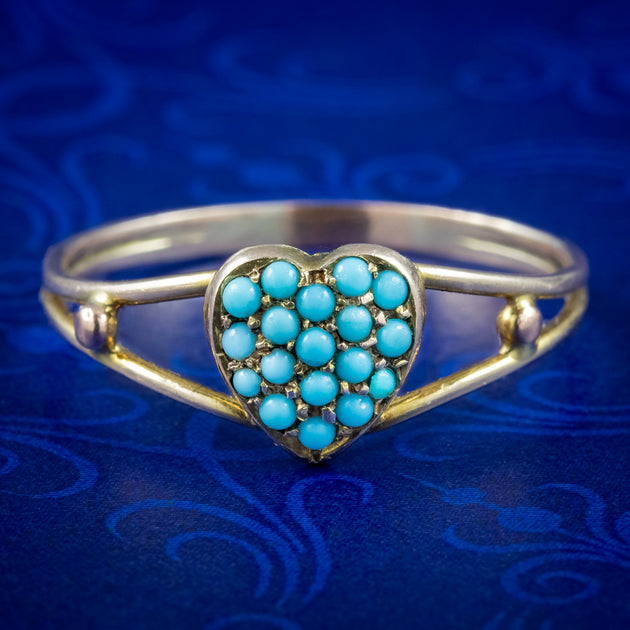 Antique Victorian Turquoise Heart Ring – Laurelle Antique Jewellery