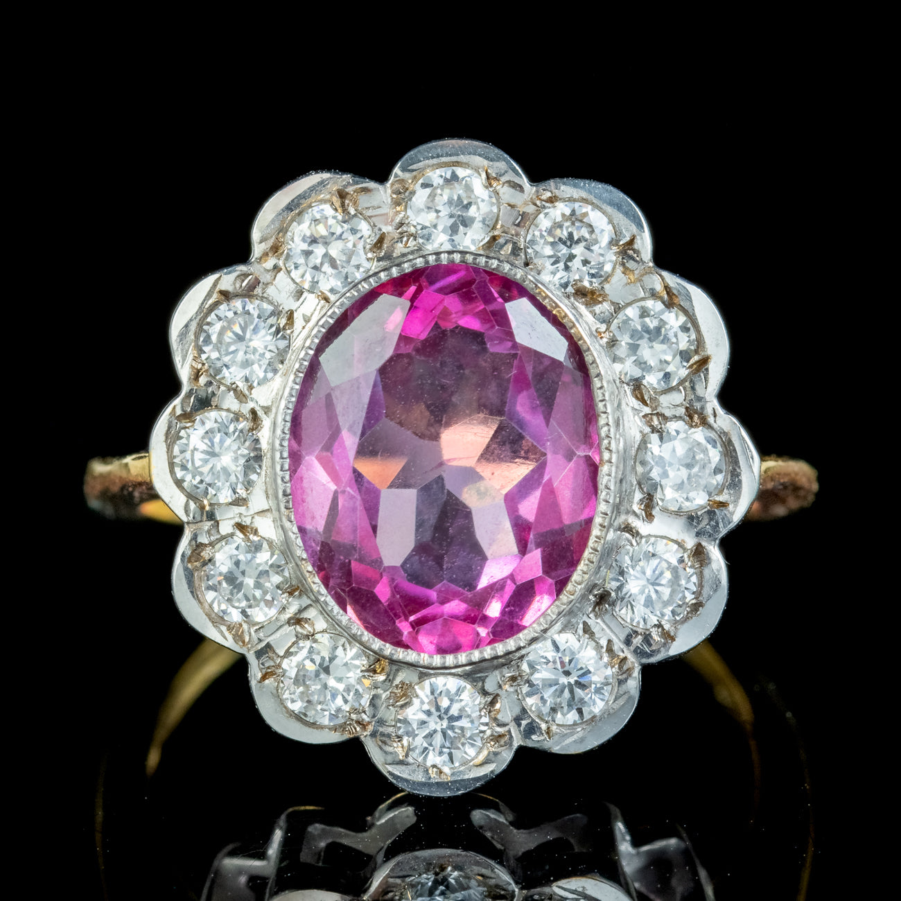 Pink Topaz Flower Ring – Laurelle Antique Jewellery