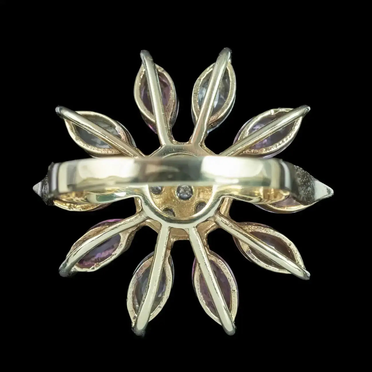 Topaz Diamond Flower Ring – Laurelle Antique Jewellery