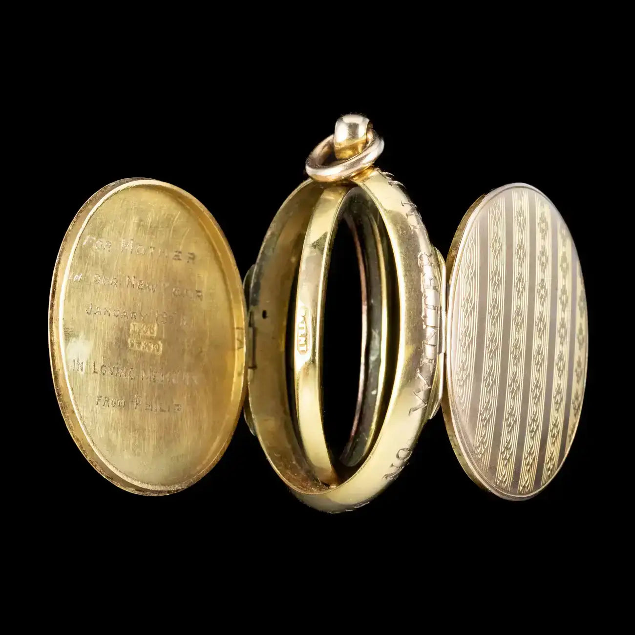 Vintage 9ct Gold Family Locket Circa 1958 – Laurelle Antique Jewellery