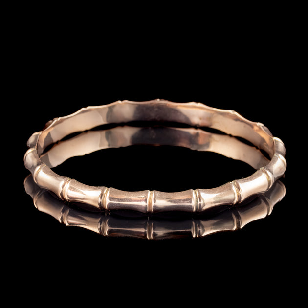 Vintage Bamboo Slave Bangle 9ct Rose Gold Smith And Pepper – Laurelle ...