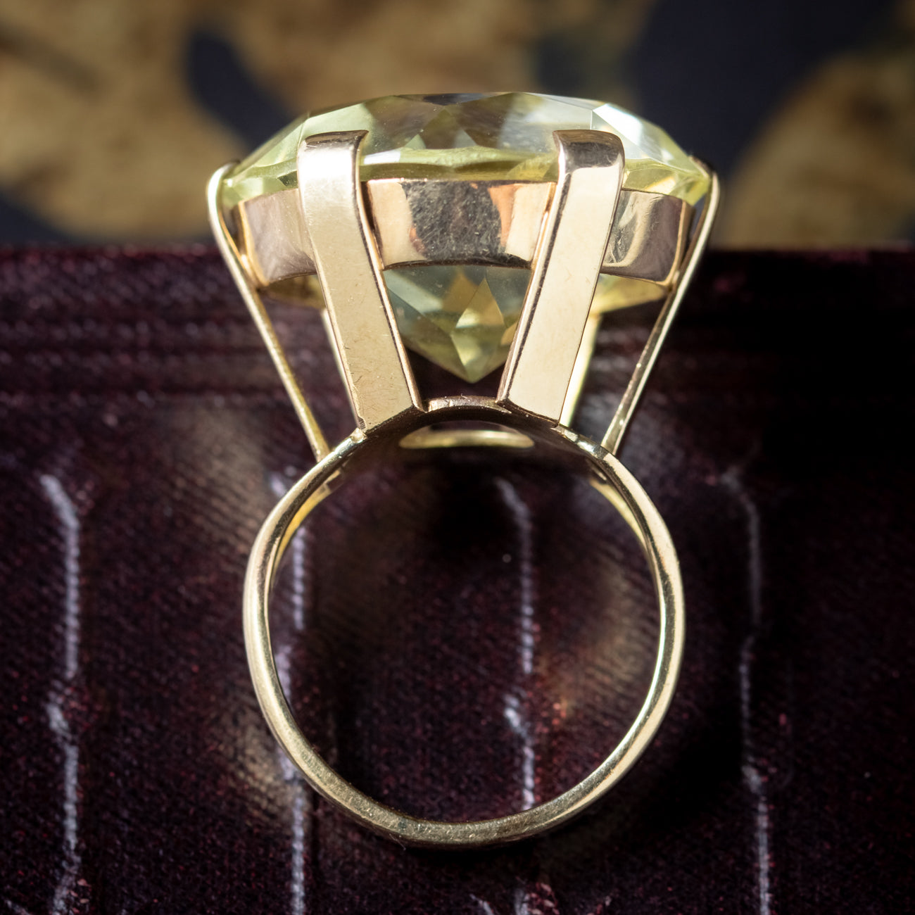 Vintage Citrine Cocktail Ring 26ct Citrine Dated 1976 – Laurelle ...
