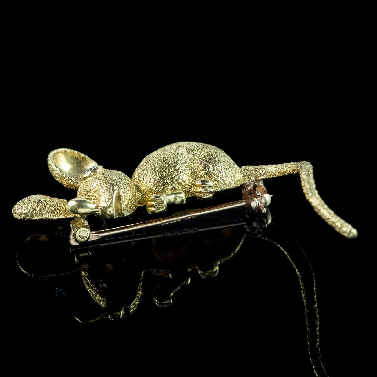 Vintage Diamond Mouse Brooch| – Laurelle Antique Jewellery