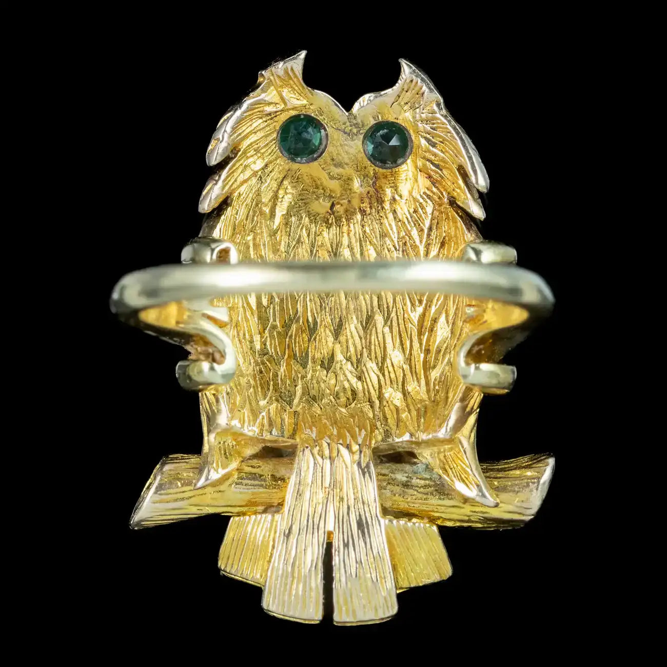Vintage Emerald Owl Ring | – Laurelle Antique Jewellery