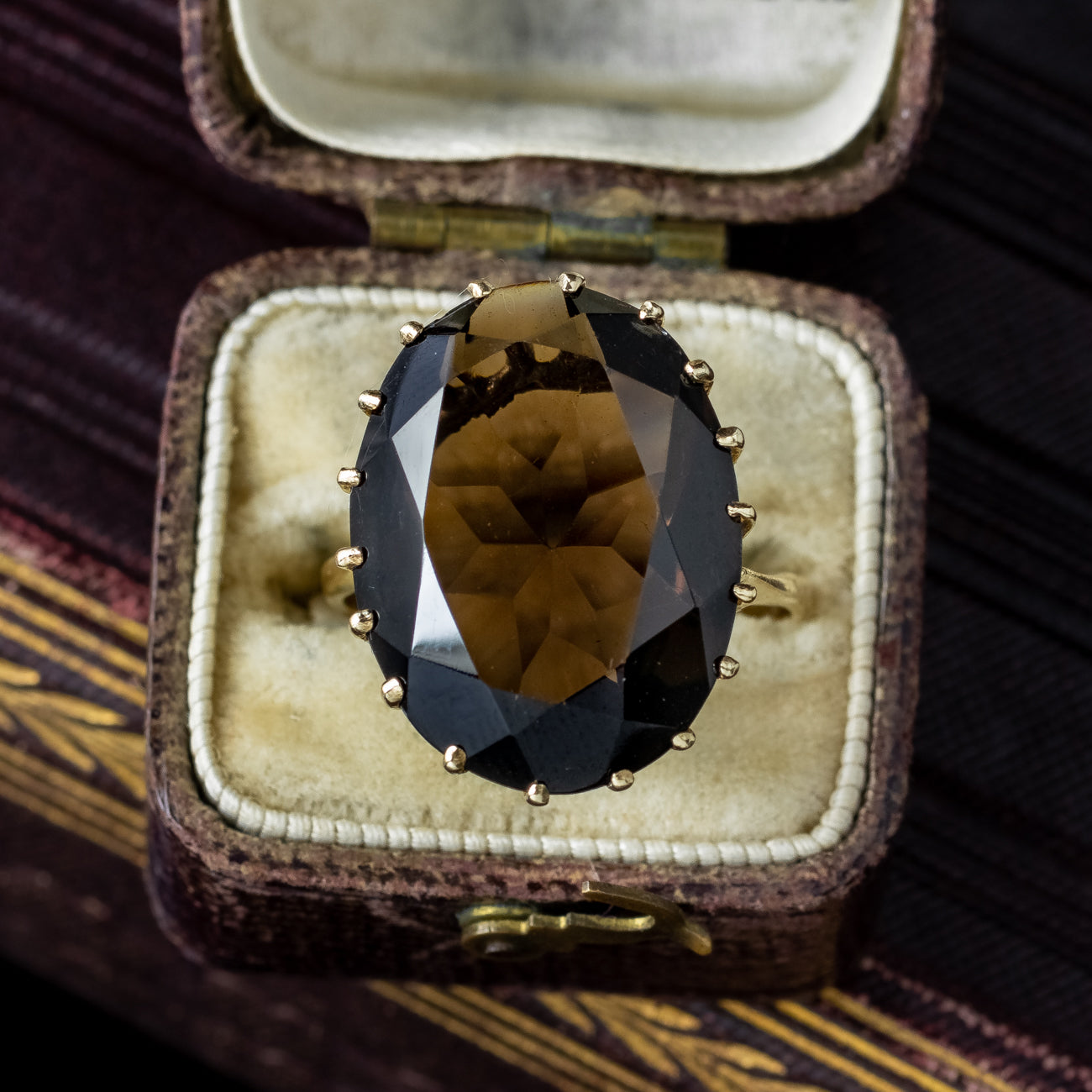 Vintage Smoky Quartz Cocktail Ring | – Laurelle Antique Jewellery