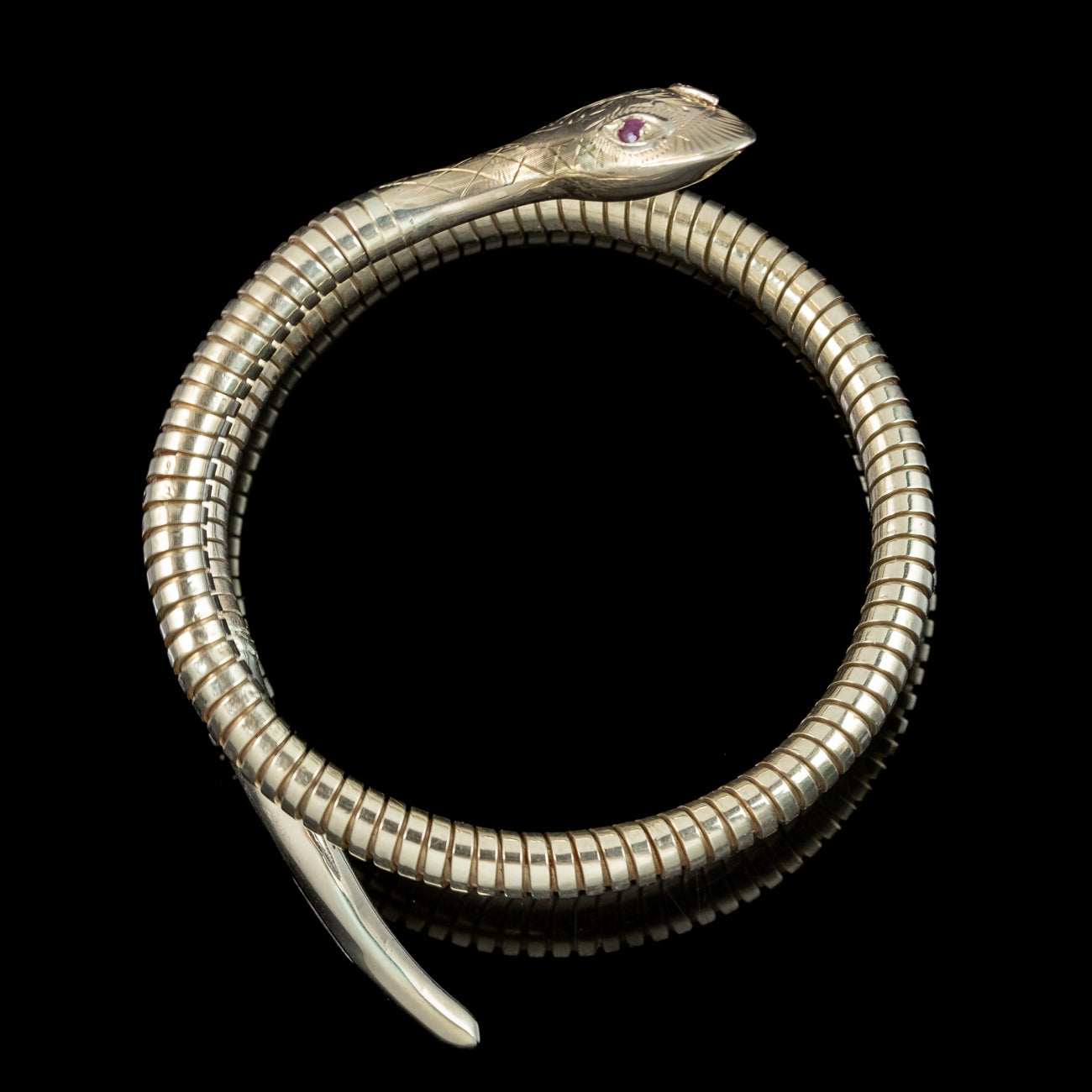 Vintage Ruby Snake Bangle | – Laurelle Antique Jewellery