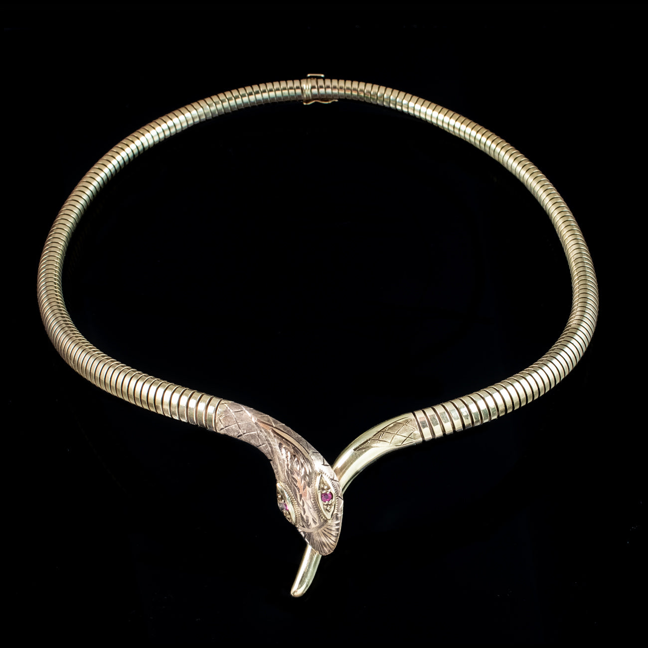 Vintage Gold Snake Collar | – Laurelle Antique Jewellery