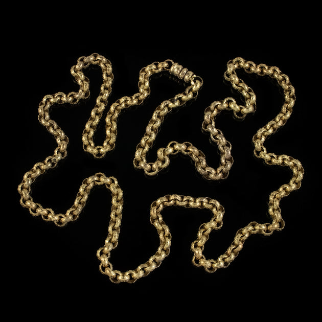Antique Georgian Long Gold Gilt Pinchbeck Chain Circa 1780 – Laurelle ...