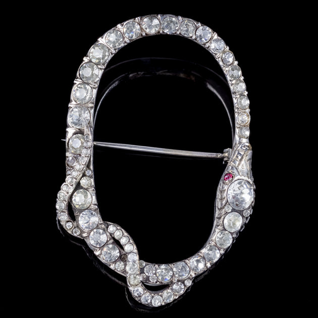 Antique Georgian Paste Stone Snake Brooch Silver Circa 1800 – Laurelle ...