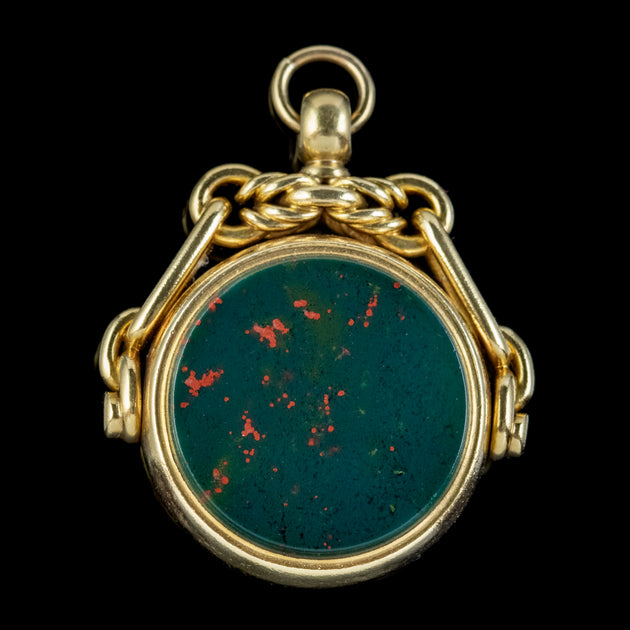 Antique Victorian Fob Pendant Jasper Carnelian 18ct Gold Circa 1870 ...