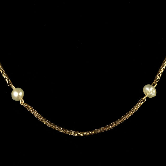 Antique Victorian Gold Pearl Plait Chain Circa 1895 – Laurelle Antique ...