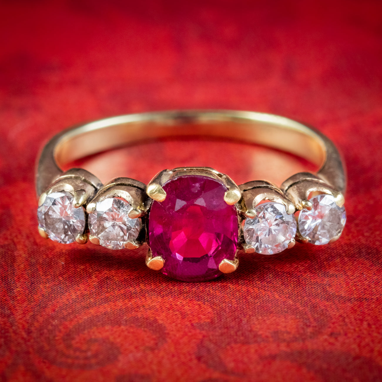 Antique Edwardian Ruby Diamond Ring 0.80ct Ruby Circa 1901 – Laurelle ...