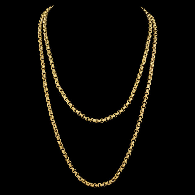 Antique Georgian Chain Necklace 18ct Gold Gilt Circa 1800 – Laurelle ...