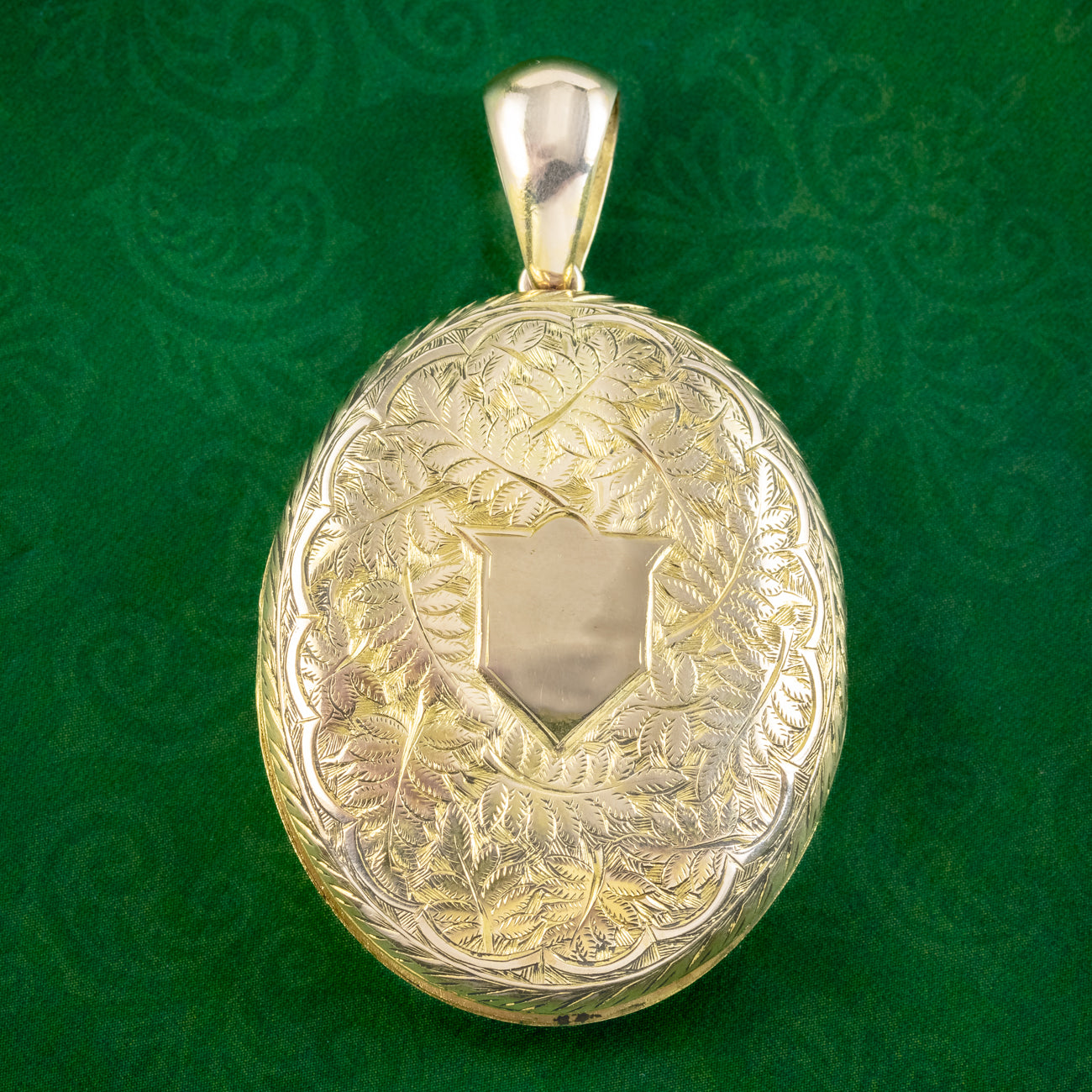Antique Victorian Fern Leaf Locket 9ct Gold – Laurelle Antique Jewellery