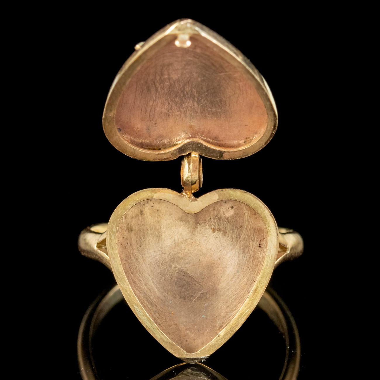 Antique Victorian Forget Me Not Heart Locket Ring Circa 1880 – Laurelle ...
