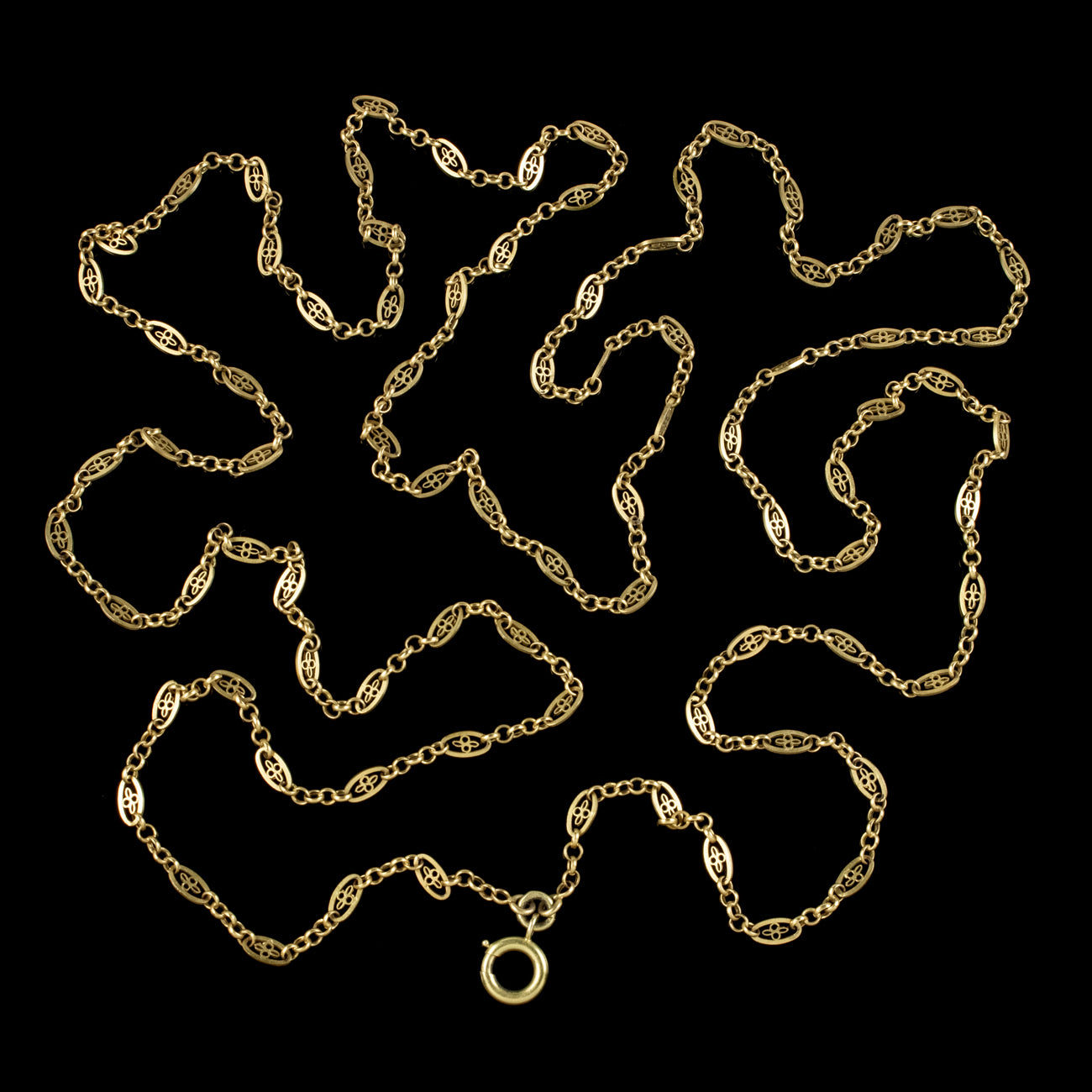 Antique Victorian French Guard Chain Necklace 18ct Gold Circa 1900 ...