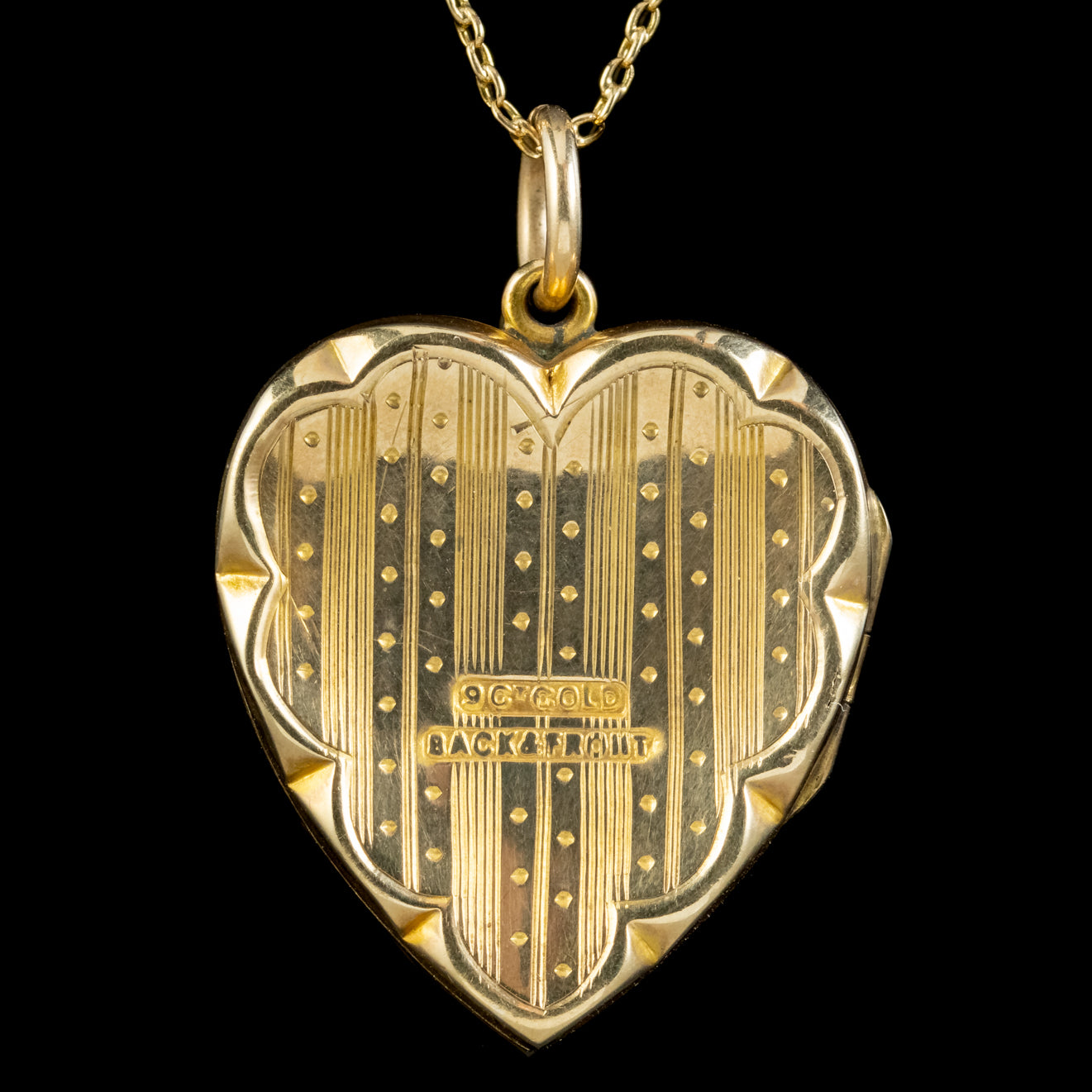 Antique Victorian Heart Locket Necklace 9ct Gold Circa 1900 – Laurelle ...